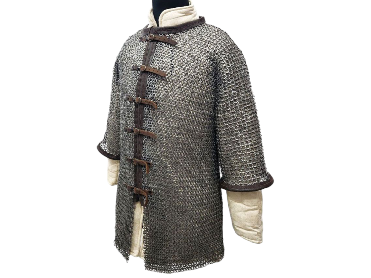 8mm Riveted Oil Finished Medieval Chainmail - Medieval Armour
